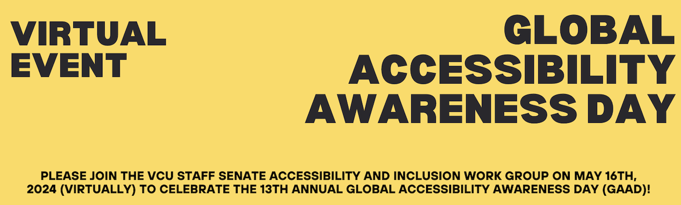 Global Accessibility Awareness Day - Staff Senate - Virginia ...